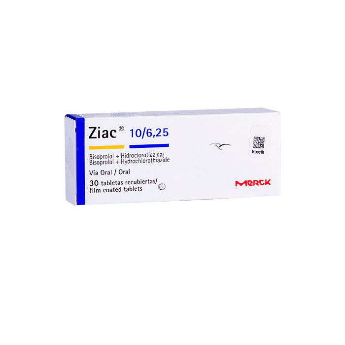 ZIAC 10/6.25 MG X 30 TABLETAS